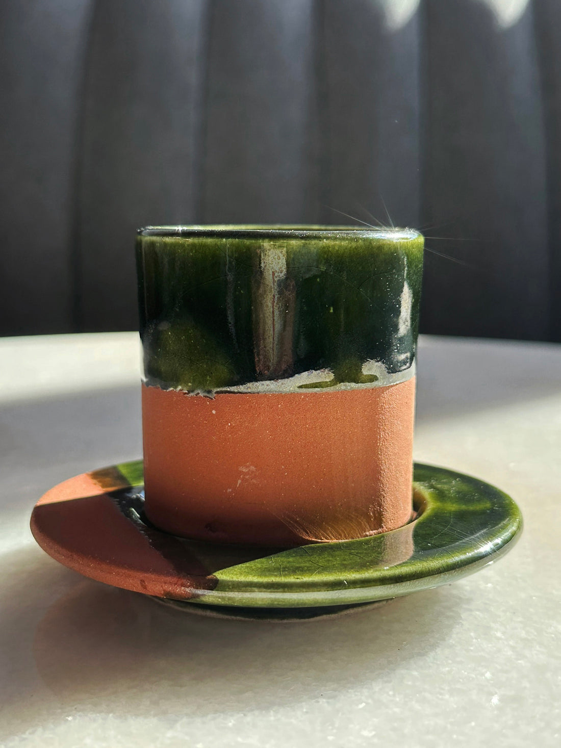 Moroccan Glazed Terra Cotta Espresso Cup Set – Elysian Collective